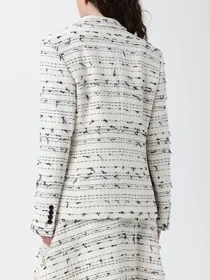 BOSS Double-breasted Cotton Blend Blazer