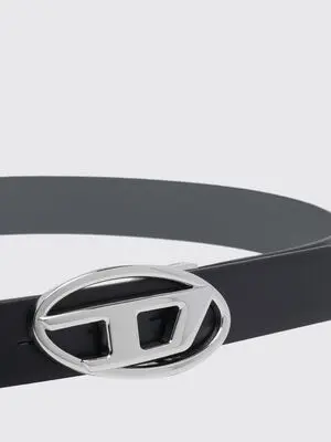 DIESEL® Belt With Oval Logo Buckle