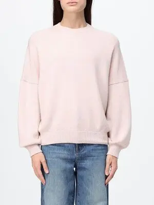 Khaite Crew-neck Pure Cashmere Sweater With Ribbed Trims - Pink