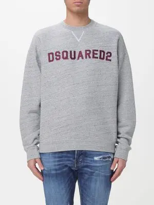 Dsquared2 Logo Cotton Crewneck Sweatshirt - Grey