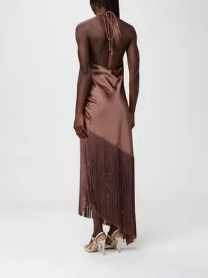 Pinko Satin Fringe Slip Dress