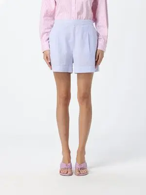 MC2 SAINT BARTH Leopard Print Cotton Shorts - Striped