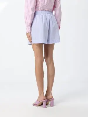 MC2 SAINT BARTH Leopard Print Cotton Shorts - Striped