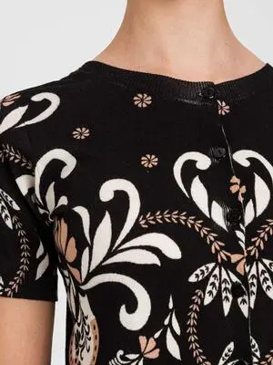 TWINSET Printed Cotton Blend Knit