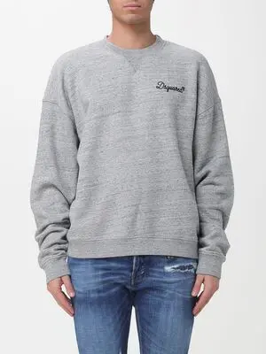 Dsquared2 Logo Cotton Crewneck Sweatshirt - Grey