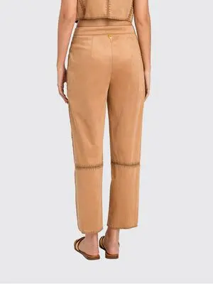 TWINSET Slim Fit Faux Suede Trousers