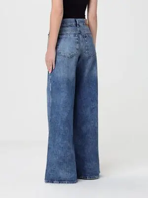 DIESEL® Wide-leg Cotton Denim Jeans