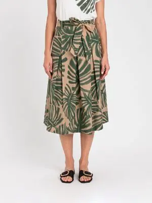 TWINSET Printed Cotton Skirt - Multicolor