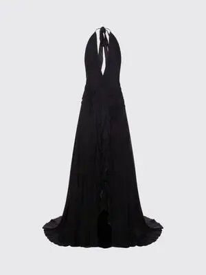 Blumarine Long Halterneck Viscose Dress