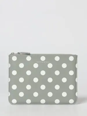 Comme Des Garçons Polka Dot Leather Pouch - Grey