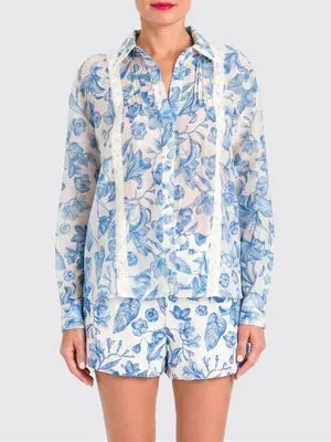 TWINSET Linen Blend Shirt With Floral Print - Multicolor