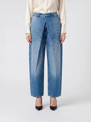 Balmain Mid-rise Baggy Jeans In Stone-washed Denim