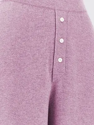 Guest In Residence Wide Leg Button Detailed Trousers - Pink
