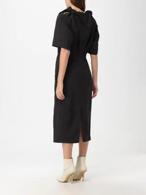 Bottega Veneta V-neck Midi Dress With Bow Detail