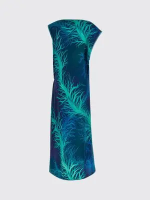 F.R.S FOR RESTLESS SLEEPERS Printed Silk Blend Midi Dress