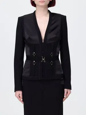 Elisabetta Franchi Polyester Corset Blazer - Black
