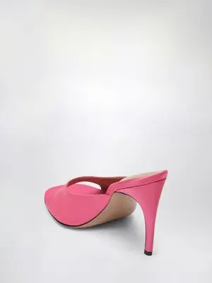 Attico Betta Satin Mules - Fuchsia