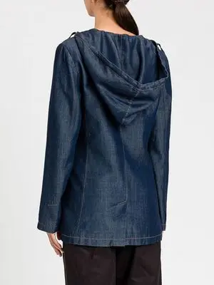 TWINSET Short Doublebreasted Blazer With Hood