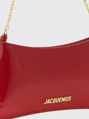 Jacquemus Le Petit Bisou Patent Leather Shoulder Bag With Chain Handle - Red