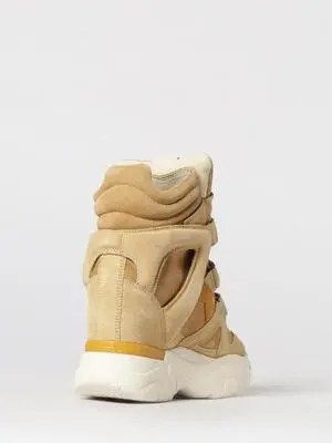 Isabel Marant Étoile Balskee Suede Wedge High Top Sneakers - Beige