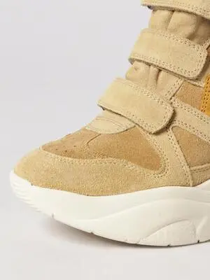 Isabel Marant Étoile Balskee Suede Wedge High Top Sneakers - Beige