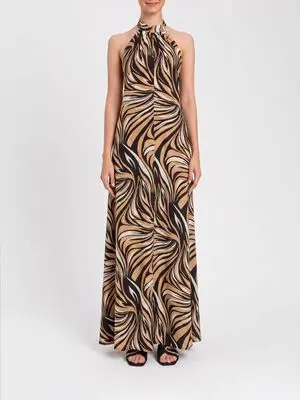 TWINSET Long Dress In Printed Viscose Blend - Multicolor