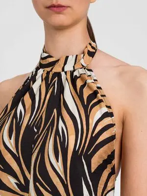 TWINSET Long Dress In Printed Viscose Blend