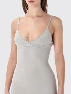 MAISON MARGIELA Mini Dress In Stretch Cotton Blend - Grey