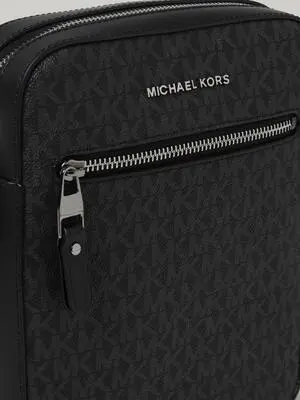 Michael Kors Varick Coated Cotton Monogram Crossbody Bag