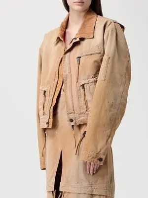 Dsquared2 Distressed Cotton Jacket - Brown