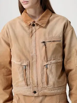 Dsquared2 Distressed Cotton Jacket - Brown