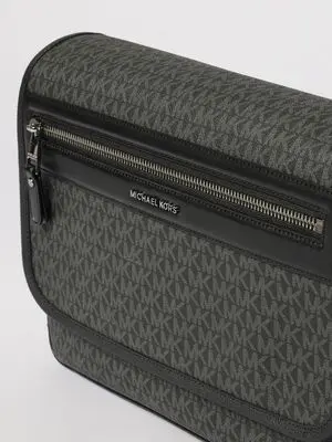 Michael Kors Coated Cotton Bag With All Over Mk Monogram