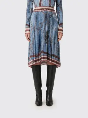 Acne Studios Pleated Crêpe Midi Skirt - Blue