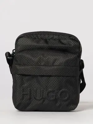 Hugo Embossed Logo Nylon Bag - Black