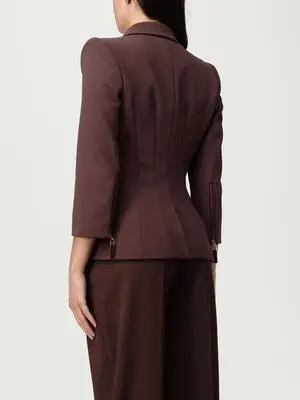 Elisabetta Franchi Double Breasted Blazer - Brown