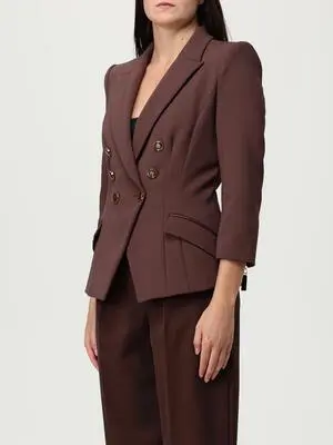Elisabetta Franchi Double Breasted Blazer - Brown