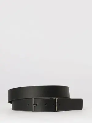 Hugo Reversible Leather Belt With Pin Buckle - Black