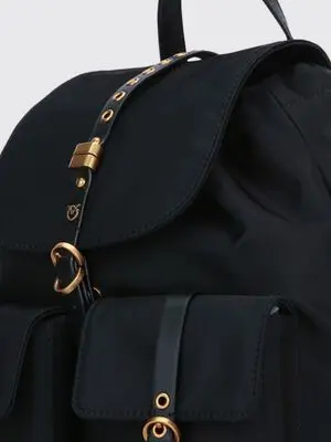Pinko Nylon Backpack With Studs And Metal Eyelets