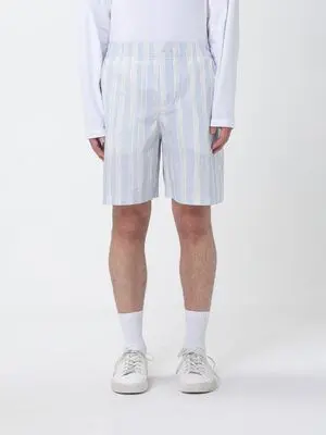 Jacquemus Striped Cotton Shorts - Gnawed Blue
