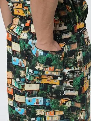 LANEUS Stretch Cotton Drawstring Shorts