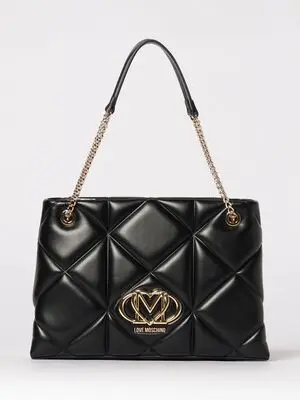 Moschino Quilted Faux Leather Bag - Black