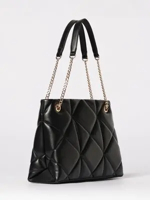 Moschino Quilted Faux Leather Shoulder Bag With Chain Strap