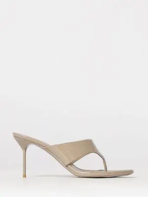 Paris Texas Lidia Patent Leather Mules - Grey