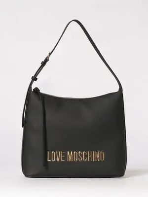 Moschino Faux Leather Logo Bag - Black
