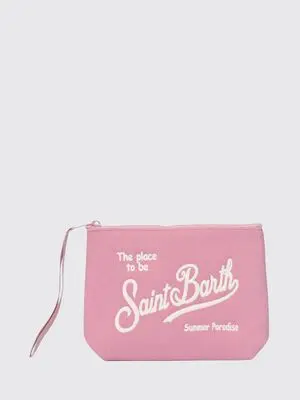 MC2 SAINT BARTH Cotton Blend Aline Pouch With Wrist Strap Pink