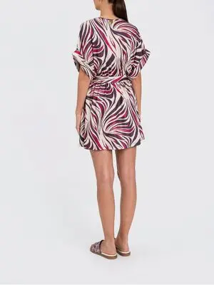 TWINSET Printed Lurex Jersey Mini Dress