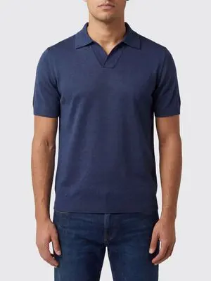 Tagliatore Cotton And Linen Polo Shirt - Blue
