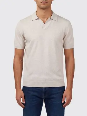 Tagliatore Cotton And Linen Polo Shirt - Nude