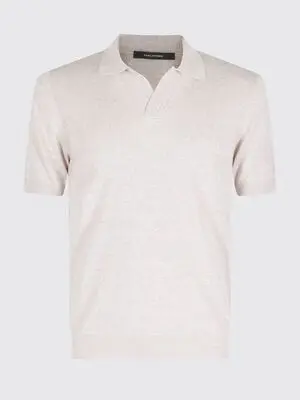 Tagliatore Cotton And Linen Polo Shirt - Nude