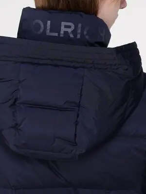 Woolrich Quilted Down Coat With Hood - Blue